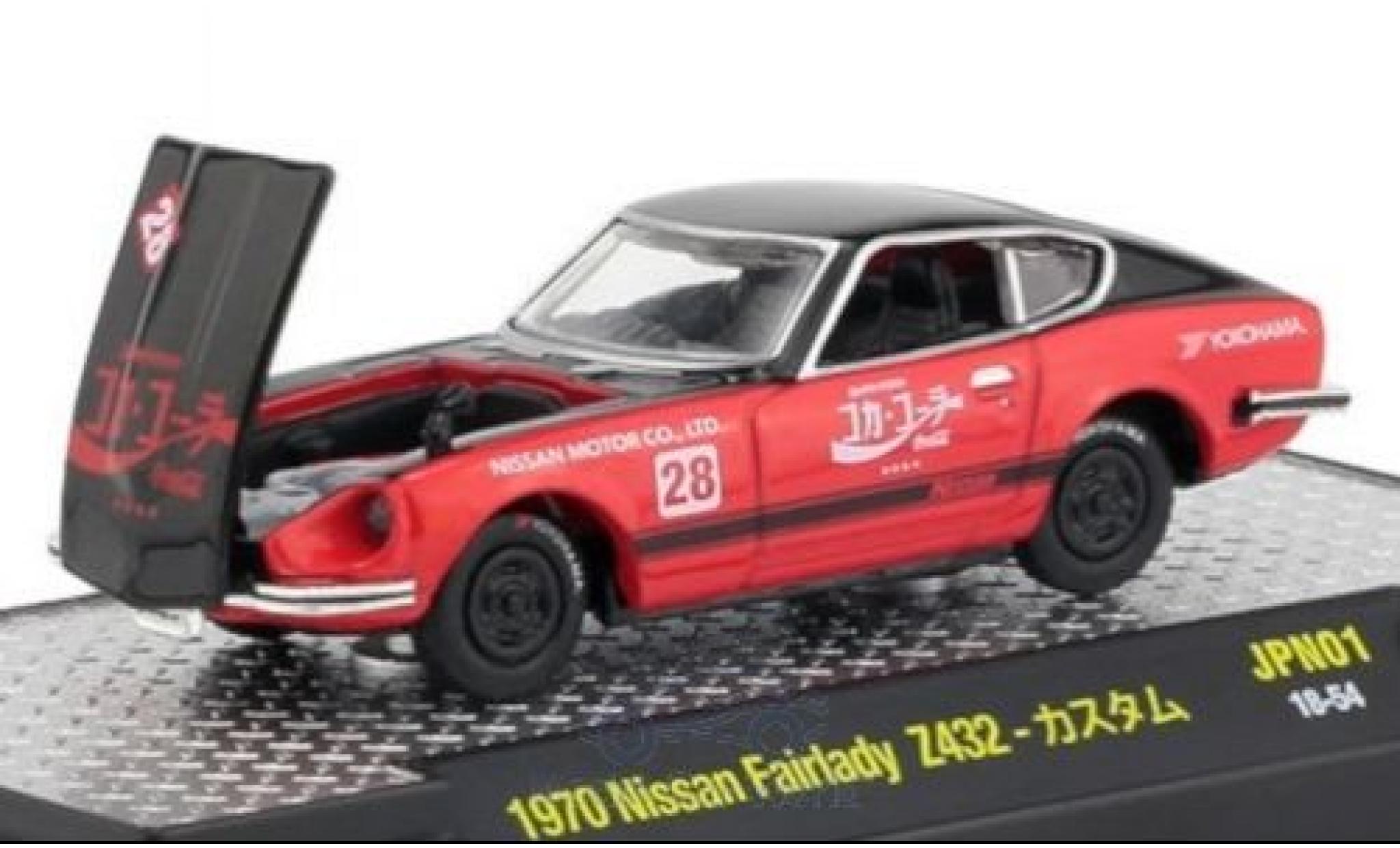 Modellino in miniatura Nissan Fairlady Z Z432 1/64 M2 Machines 432 nero/rosso Coca Cola 1970 ...